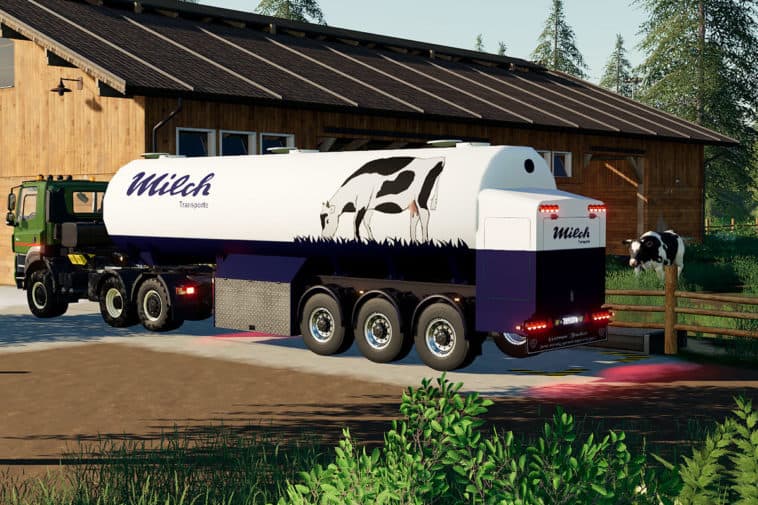 Download the Schmitz Cargobull Milk Semi-Trailer – FS19 Mods