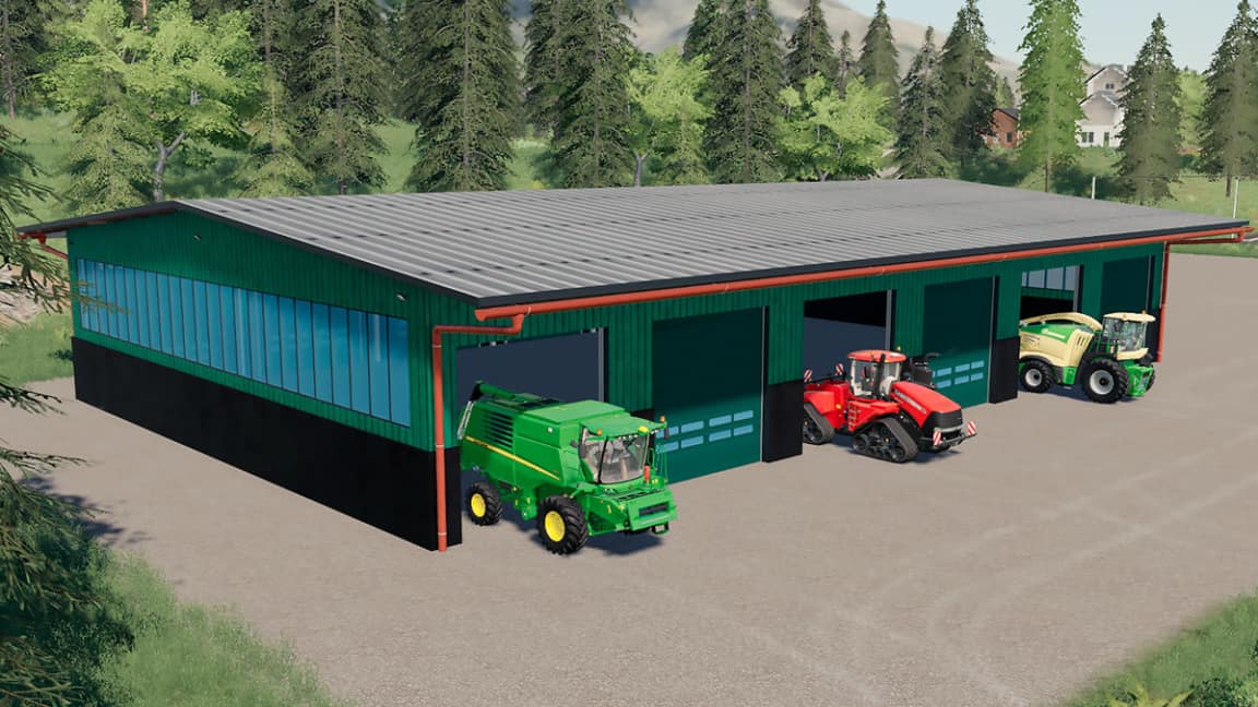 Download FS19 Mods • (Placeable) Open Front Vehicle Shed
